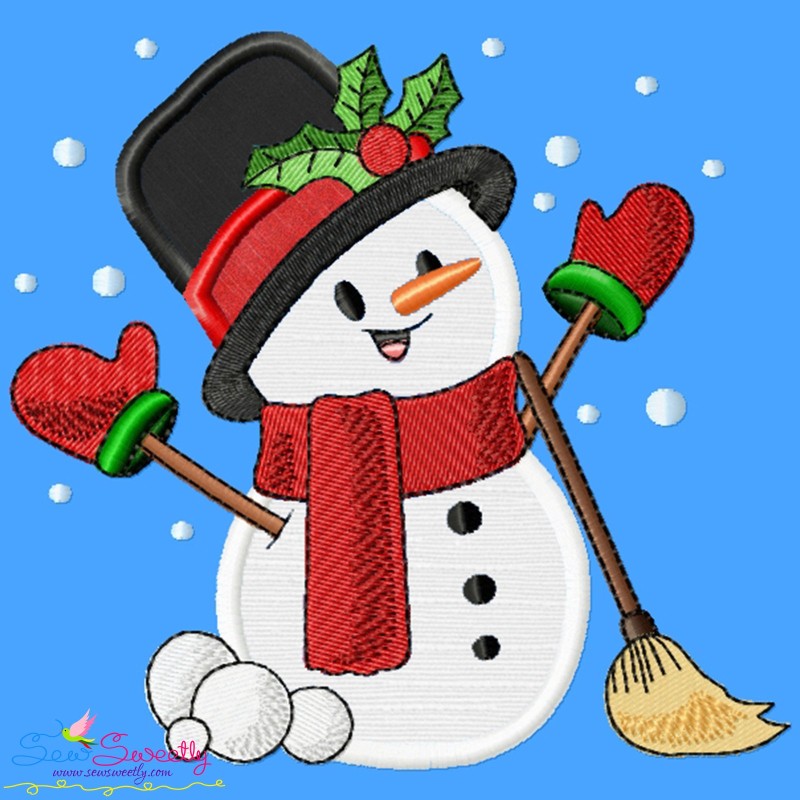 Christmas Snowman Applique Design Pattern Bundle