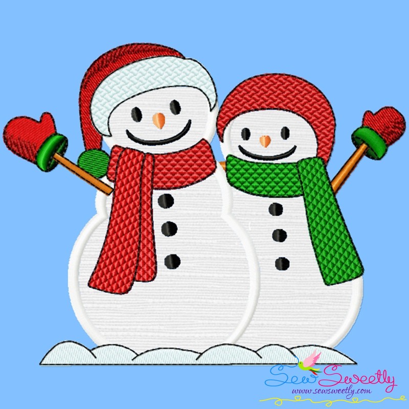Christmas Snowman Applique Design Pattern Bundle