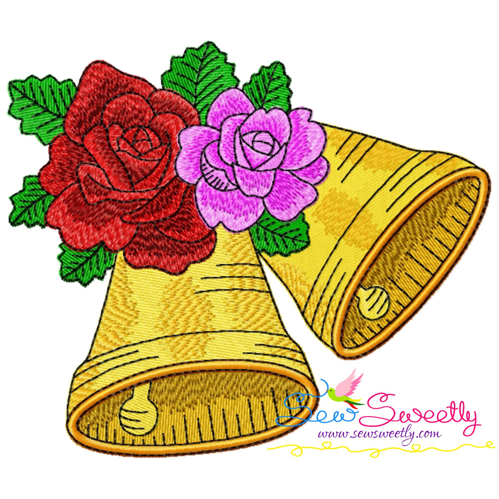 Wedding Bells Embroidery Design Wedding Bells Hand Embroidery Pattern