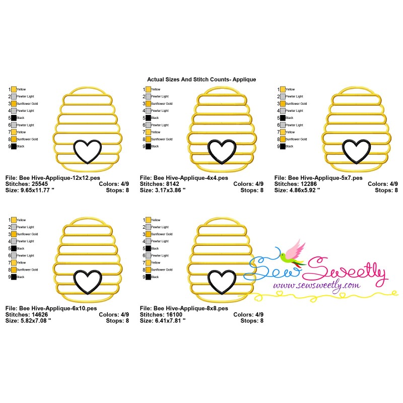 Bee Hive Applique Design Pattern