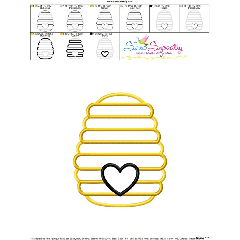 Bee Hive Applique Design Pattern