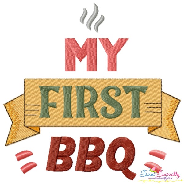 Grill And Barbeque Lettering Embroidery Design Pattern Bundle