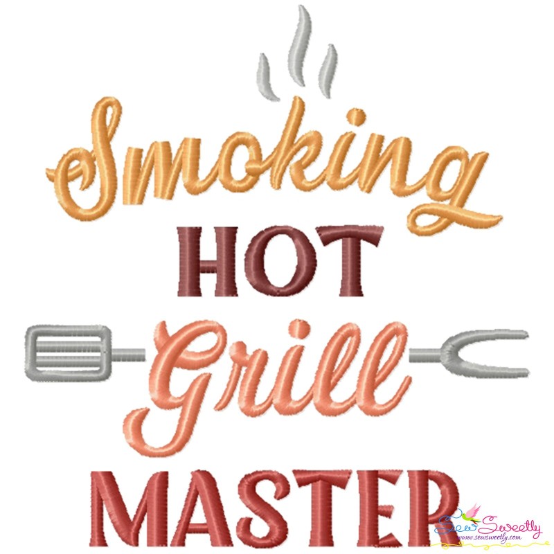 Grill And Barbeque Lettering Embroidery Design Pattern Bundle