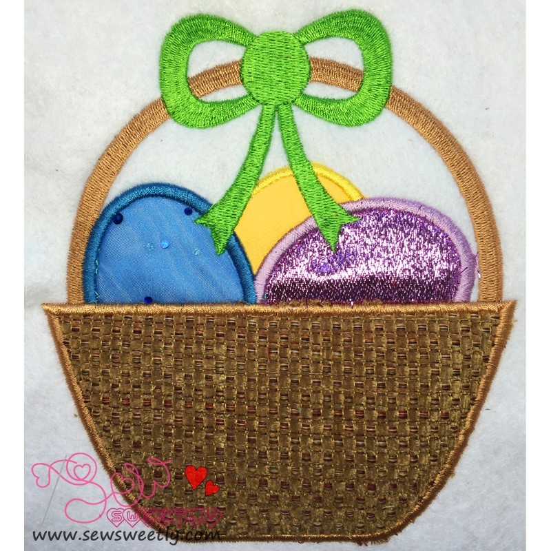 Easter Egg Basket Applique Design Pattern