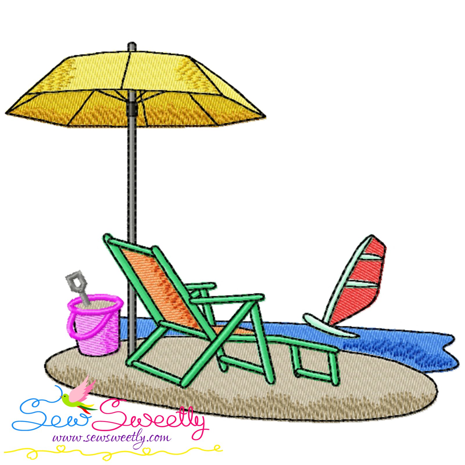Patterns Embroidery Sewing & Fiber Beach Chair Therapy Machine ...