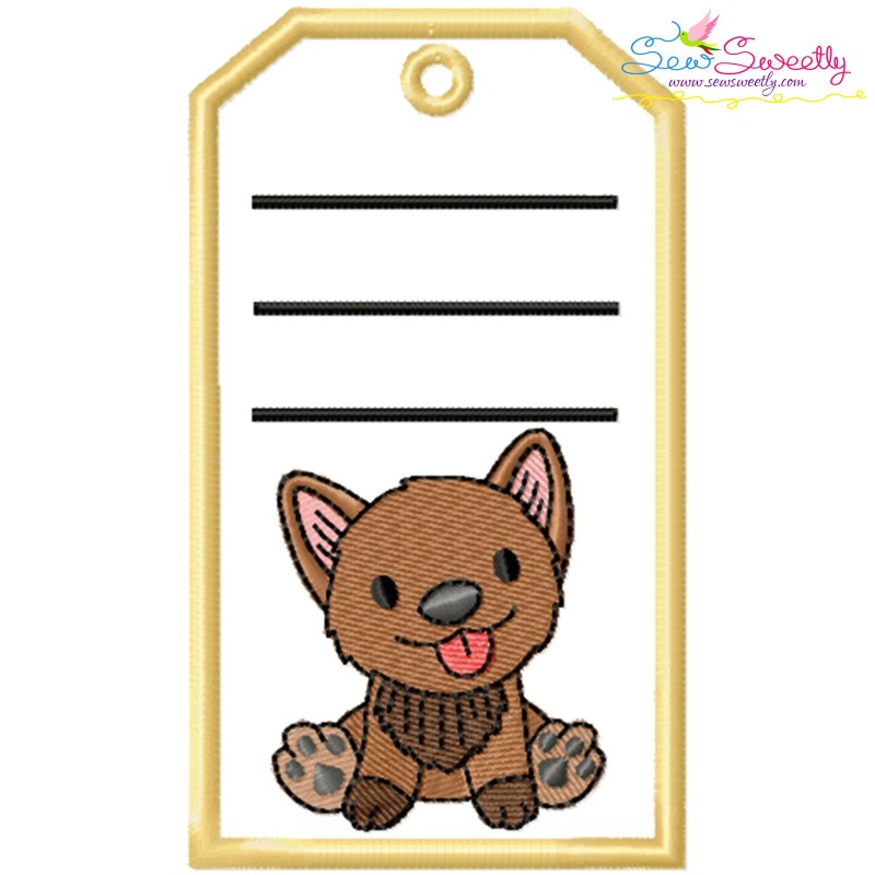 Animals Name Tags Embroidery Design Pattern Bundle With Free Font