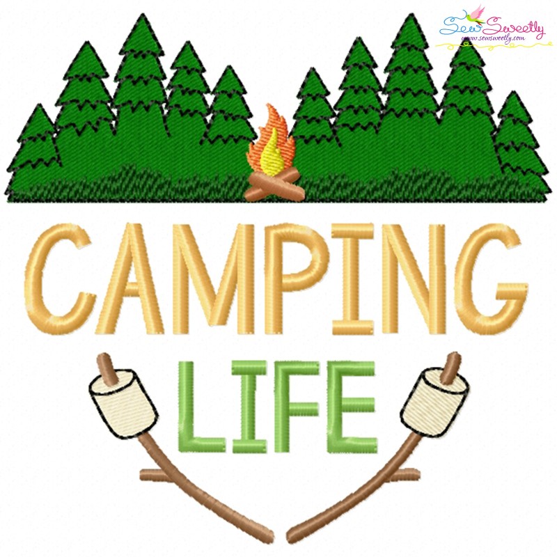 Camping Embroidery Design Bundle