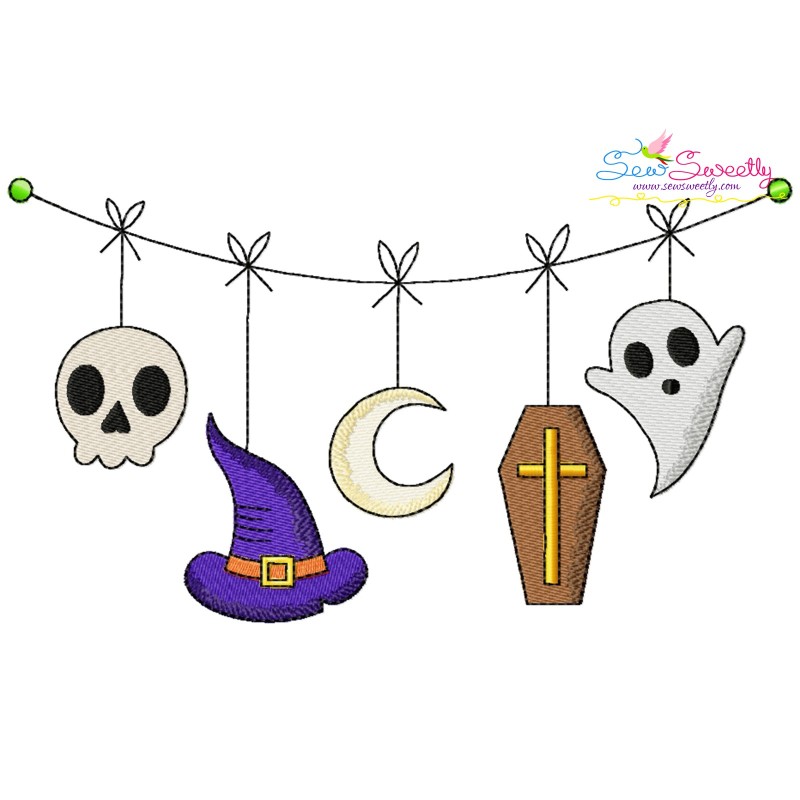Halloween Borders Embroidery Design Bundle