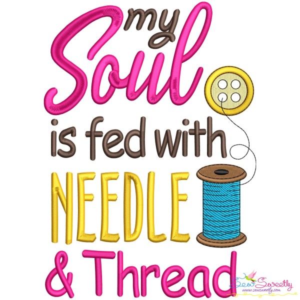 Sewing Lettering Embroidery Design Bundle