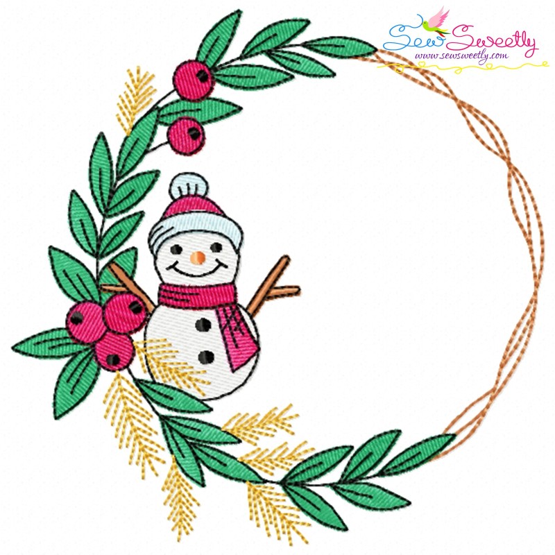 Christmas Wreath-4 Machine Embroidery Design