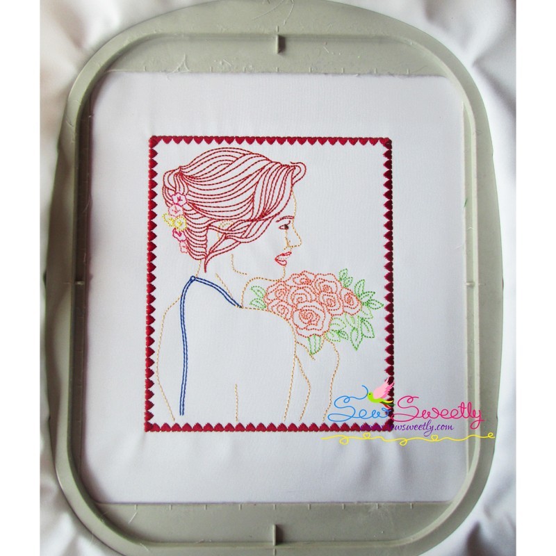 Multi Color Vintage Stitch Bride-3 Embroidery Design Pattern