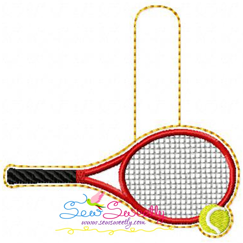 Tennis Racket Embroidery Design
