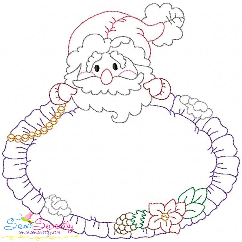 Vintage Stitch Christmas Frames Embroidery Design Pattern Bundle