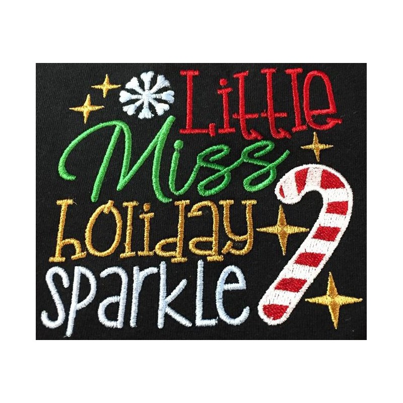 Little Miss Holiday Embroidery Design Pattern