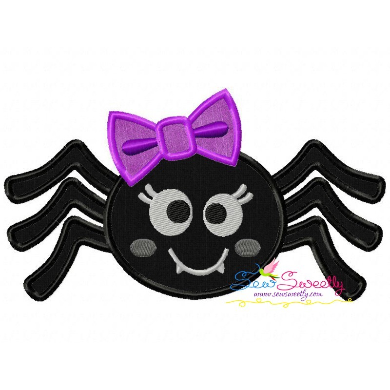 Girl Spider Applique Design Pattern