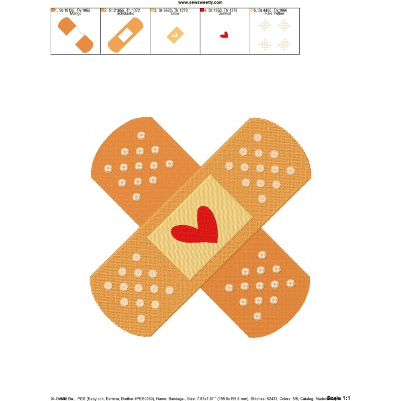 Bandage Embroidery Design Pattern