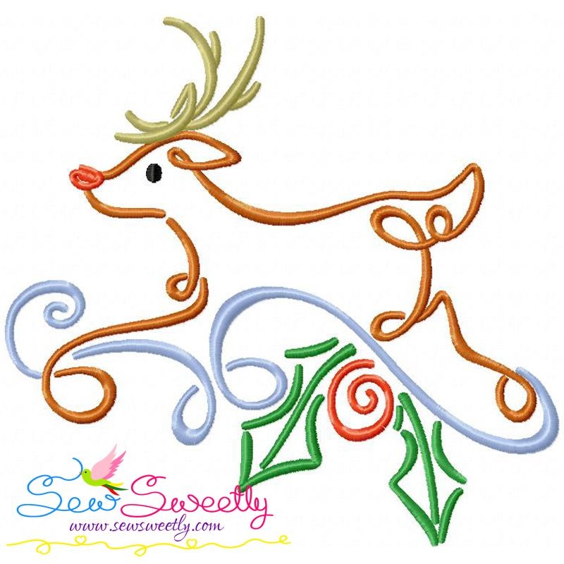 Christmas Swirls Embroidery Design Pattern Bundle