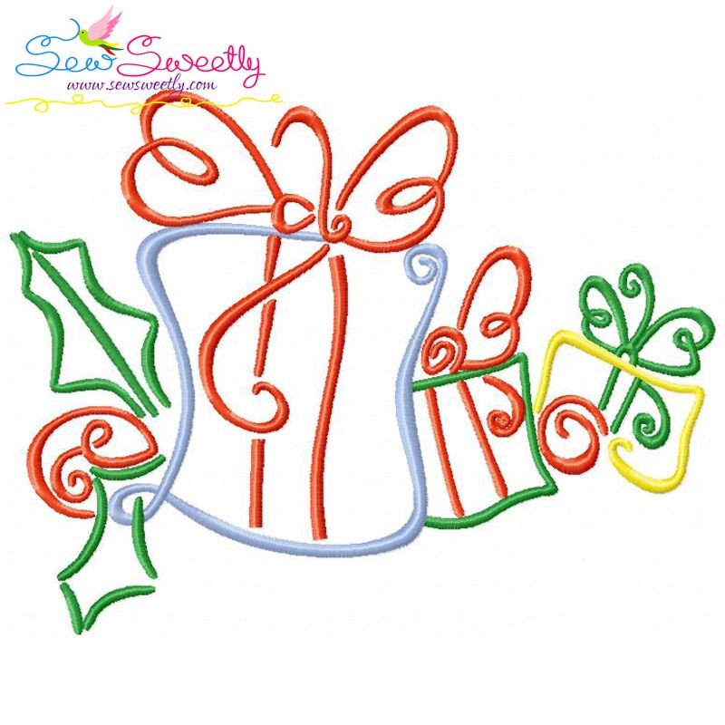 Christmas Swirls Embroidery Design Pattern Bundle