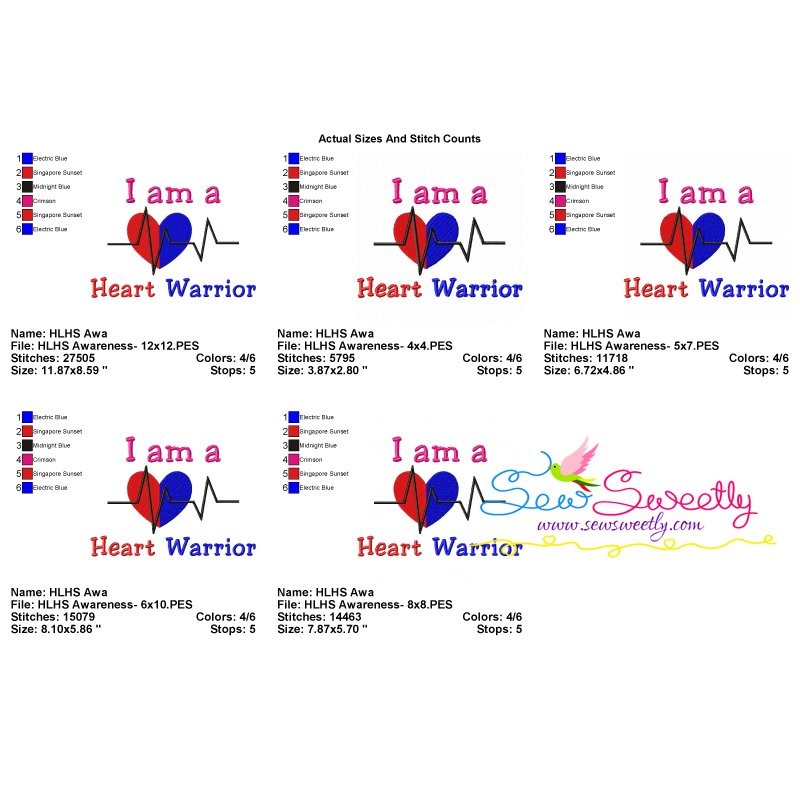 Free HLHS Awareness Exclusive Embroidery Design Pattern