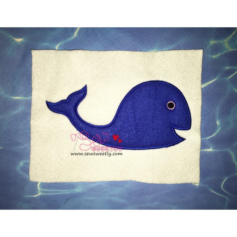 Blue Whale Applique Design Pattern