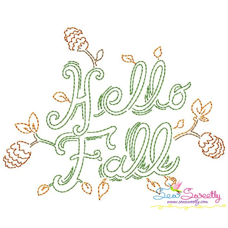 Fall/Autumn Bean/Vintage Stitch Embroidery Design Pattern Bundle