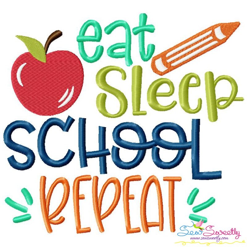Back To School Lettering Machine Embroidery Design Pattern Bundle