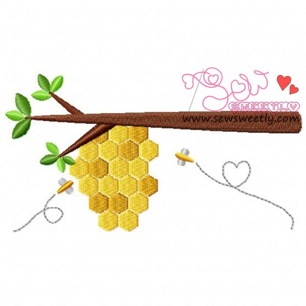 Honeycomb Embroidery Design Pattern