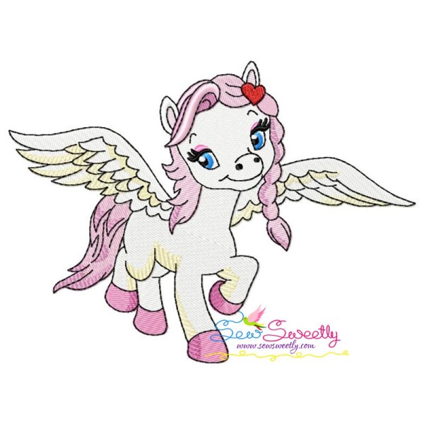 Cute Pegasus Embroidery Design Pattern Bundle
